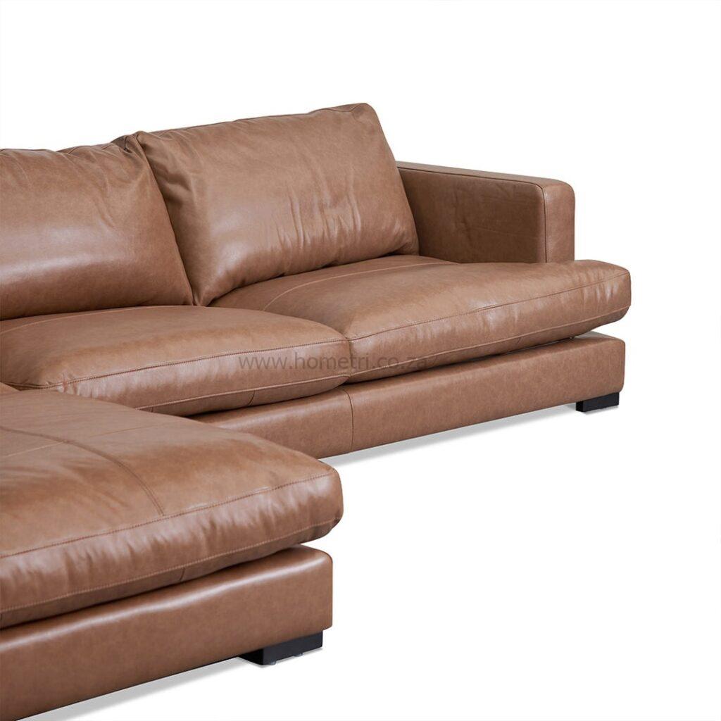 Rambo Leather Left Hand Corner Couch - Hometri